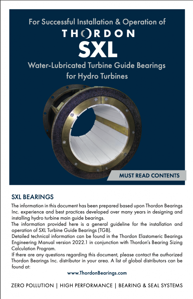 Turbine Guide Bearing Installation Guideline - Millstream Engineering